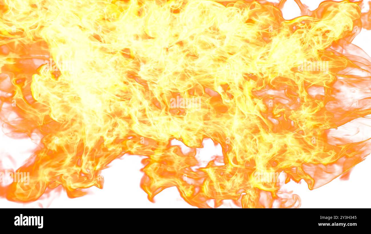 3d illustration. Flame flare on white background Stock Photo - Alamy