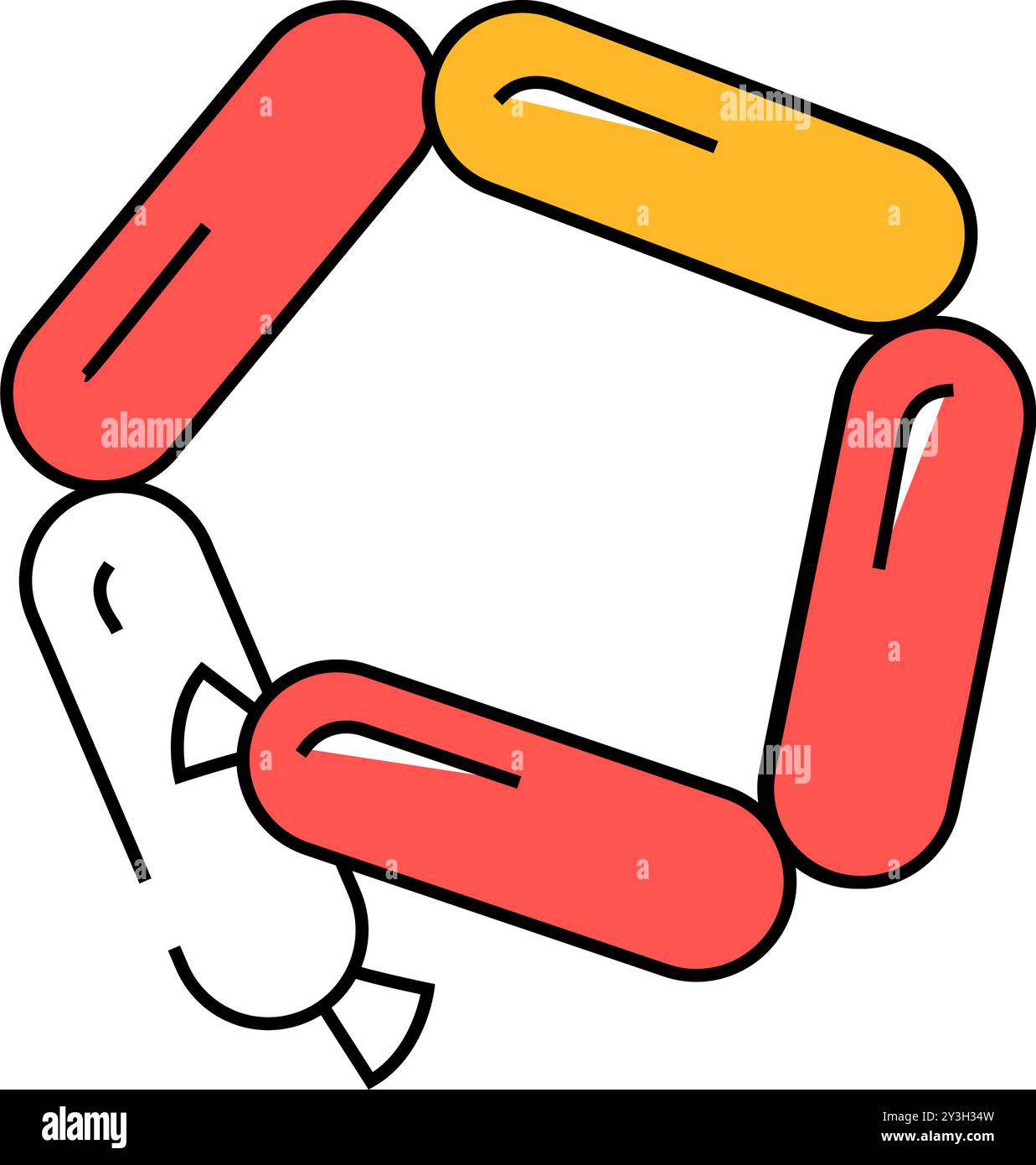 Sausages food color icon Cut Out Stock Images & Pictures - Alamy