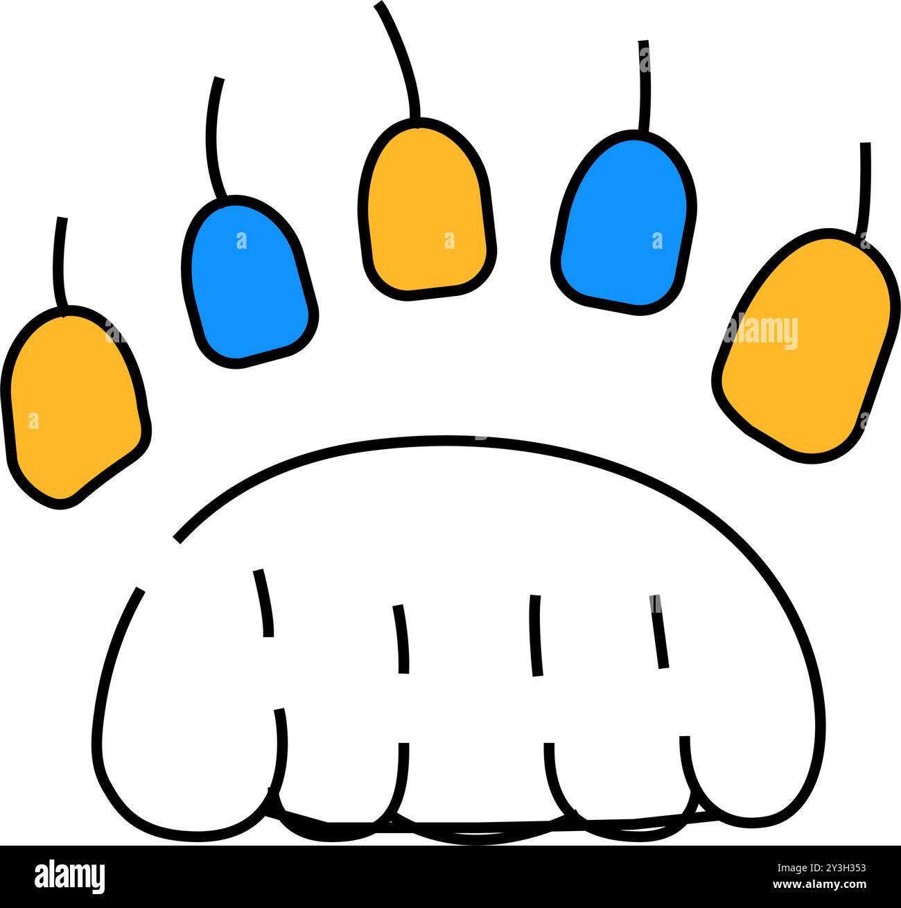 bear hoof print icon color illustration Stock Vector Image & Art - Alamy