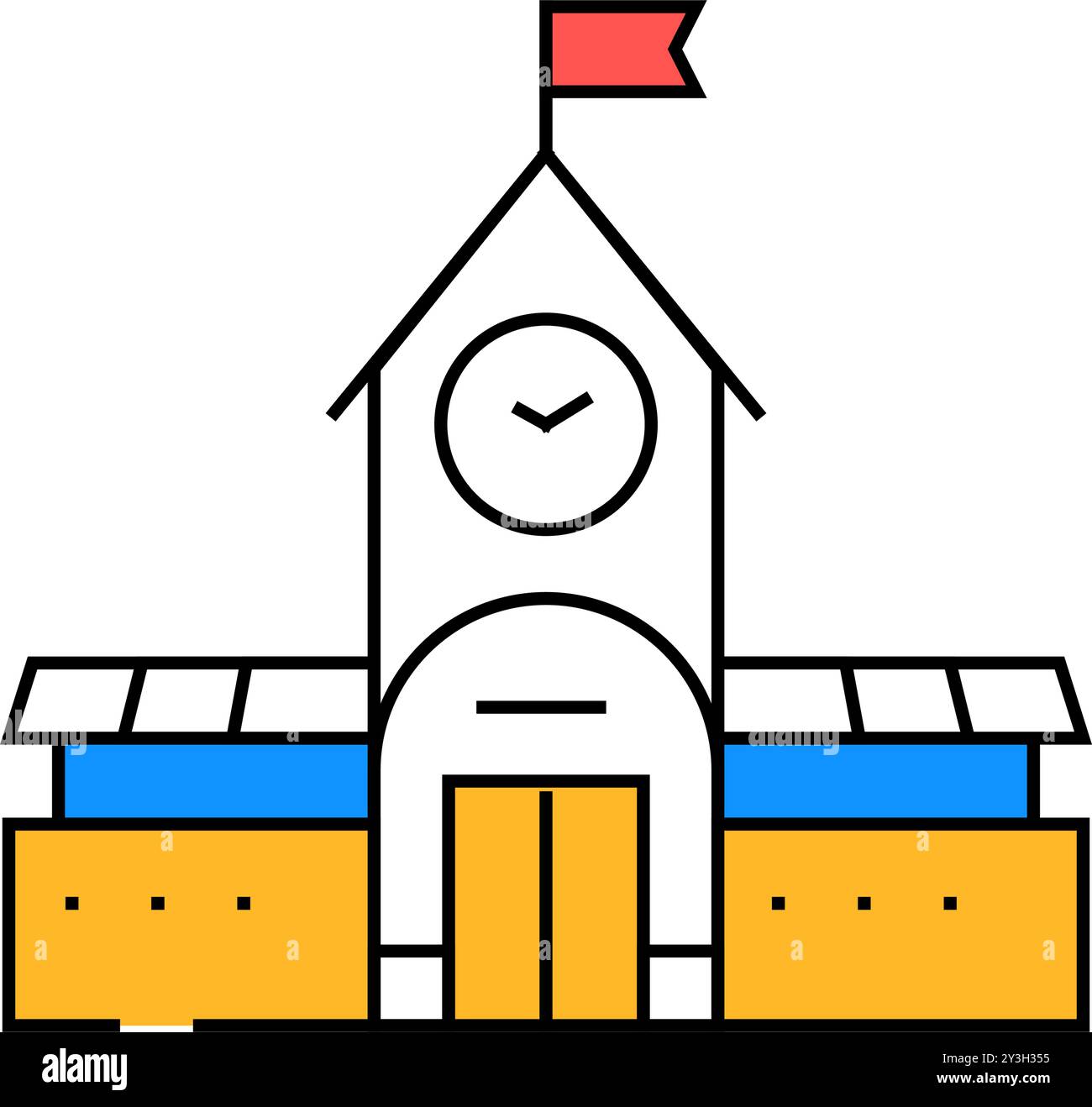 railway station icon color illustration Stock Vector Image & Art - Alamy