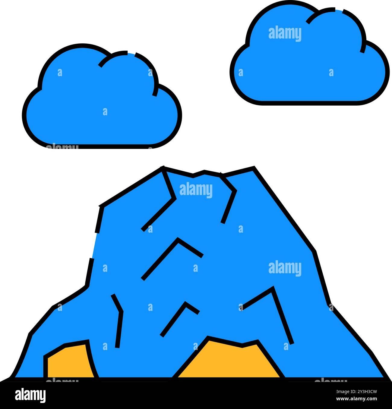 volcano mountain icon color illustration Stock Vector Image & Art - Alamy