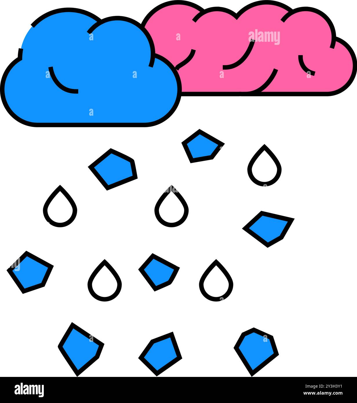 hail disaster icon color illustration Stock Vector Image & Art - Alamy