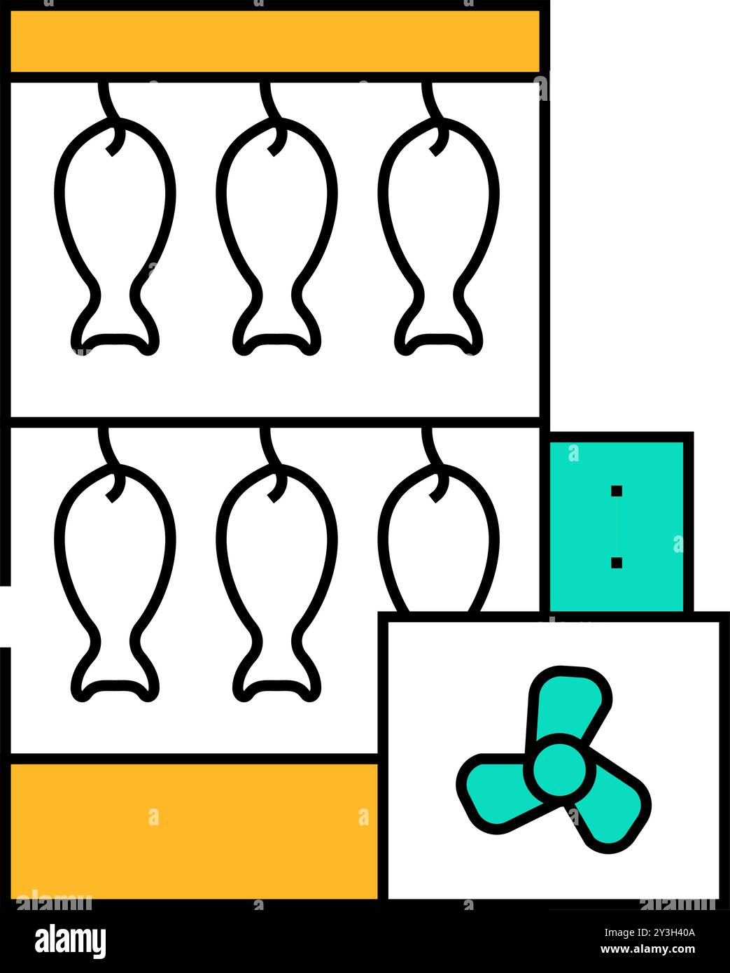 smoking fish icon color illustration Stock Vector Image & Art - Alamy