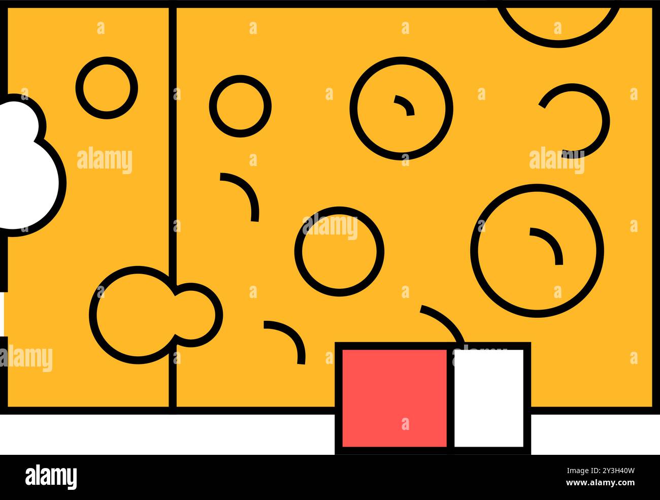 swiss cheese icon color illustration Stock Vector Image & Art - Alamy