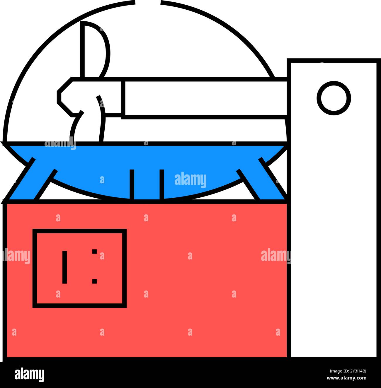 Cutter grinding meat sausage Stock Vector Images - Alamy