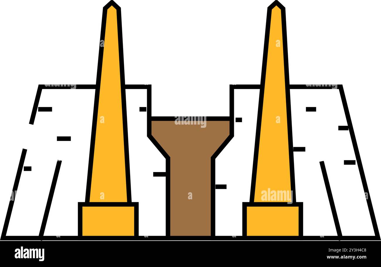 luxor egypt city icon color illustration Stock Vector Image & Art - Alamy