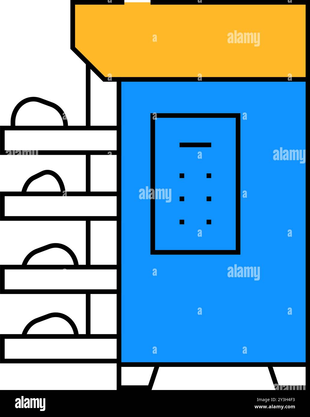 cooking and baking chamber icon color illustration Stock Vector Image ...