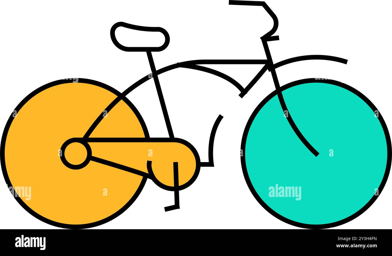 cruiser bike icon color illustration Stock Vector Image & Art - Alamy