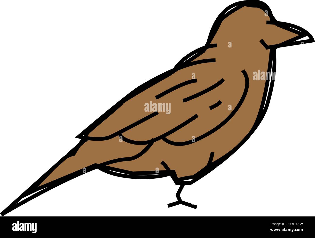 raven bird icon color illustration Stock Vector Image & Art - Alamy