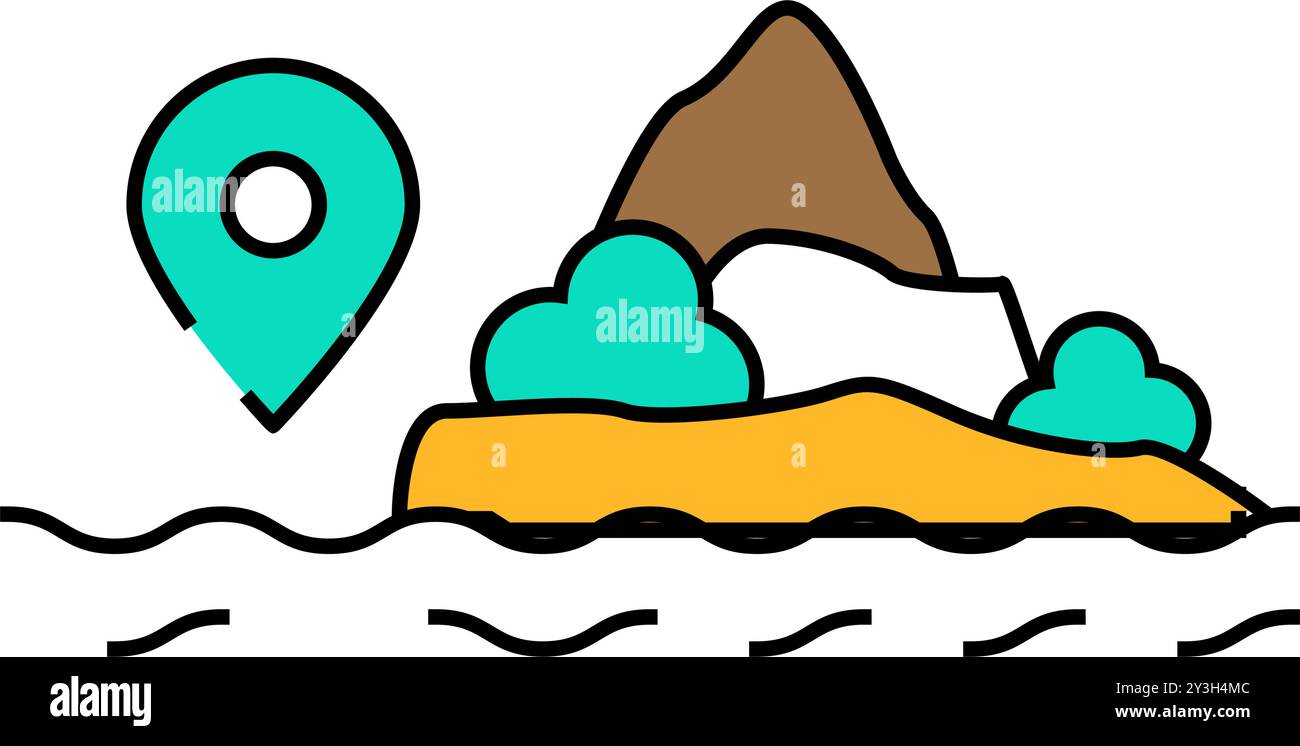 diving tours icon color illustration Stock Vector Image & Art - Alamy