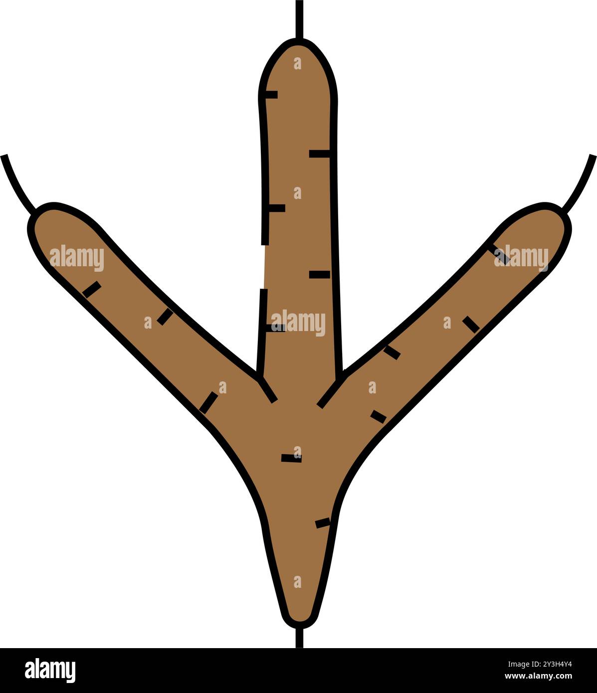 chicken hoof print icon color illustration Stock Vector Image & Art - Alamy