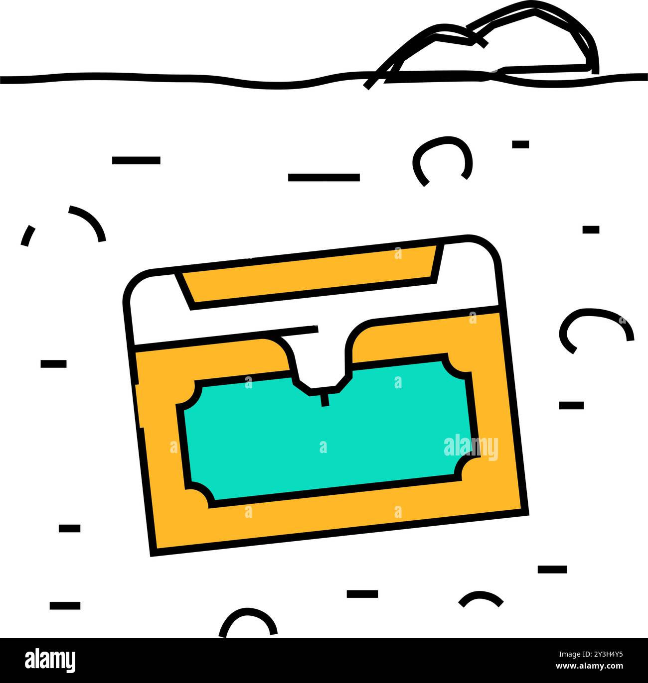 buried treasure icon color illustration Stock Vector Image & Art - Alamy