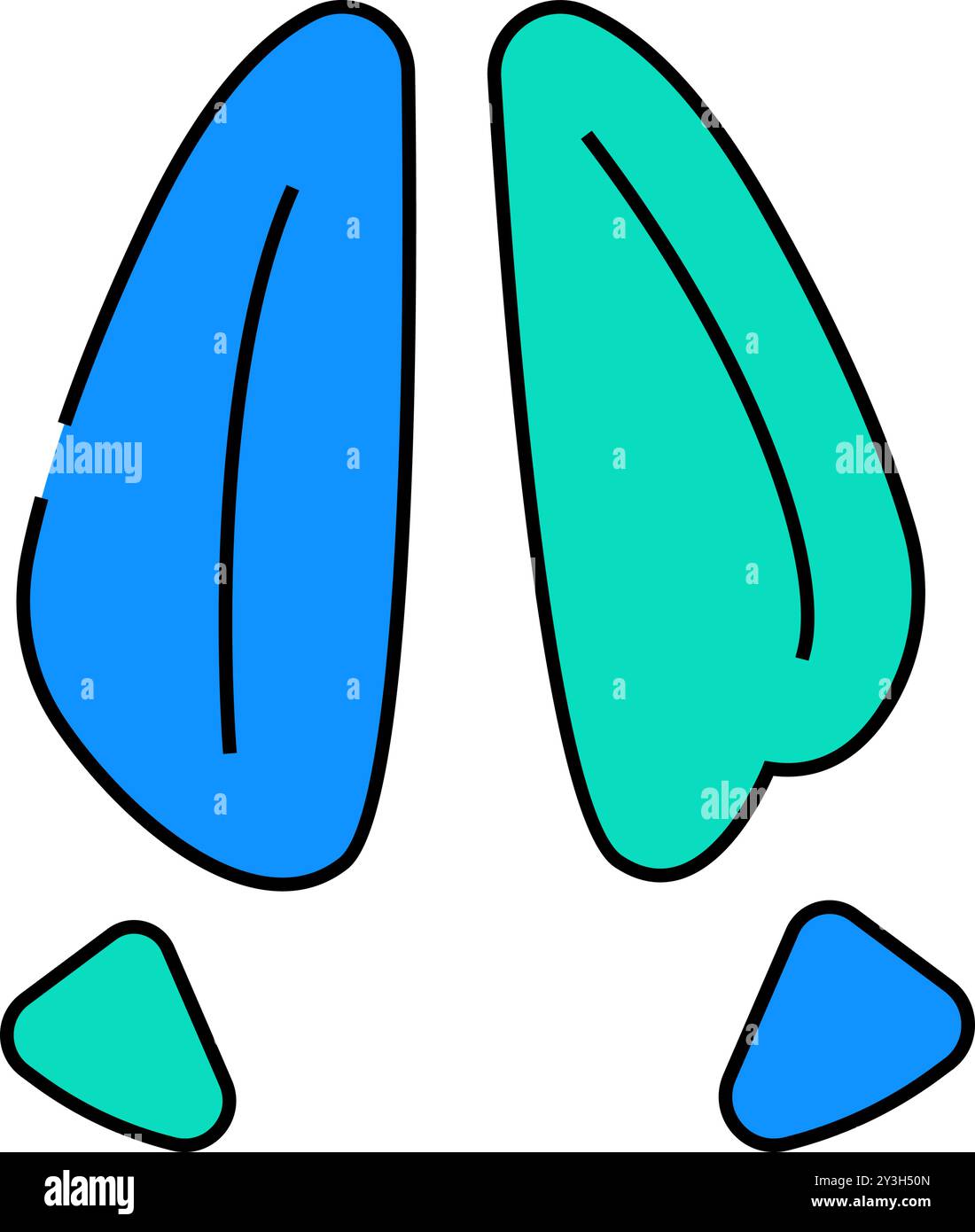 deer animal hoof print icon color illustration Stock Vector Image & Art ...