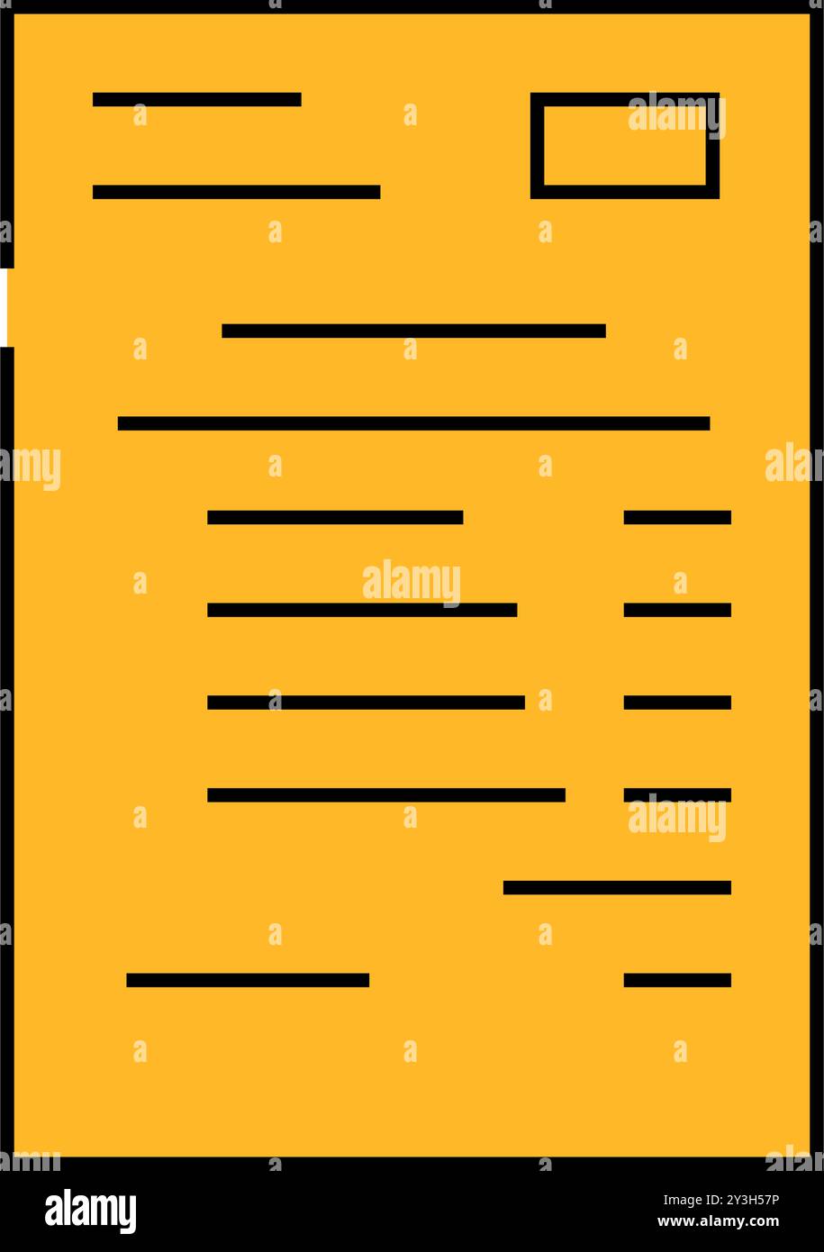 invoice payment facture icon color illustration Stock Vector Image ...