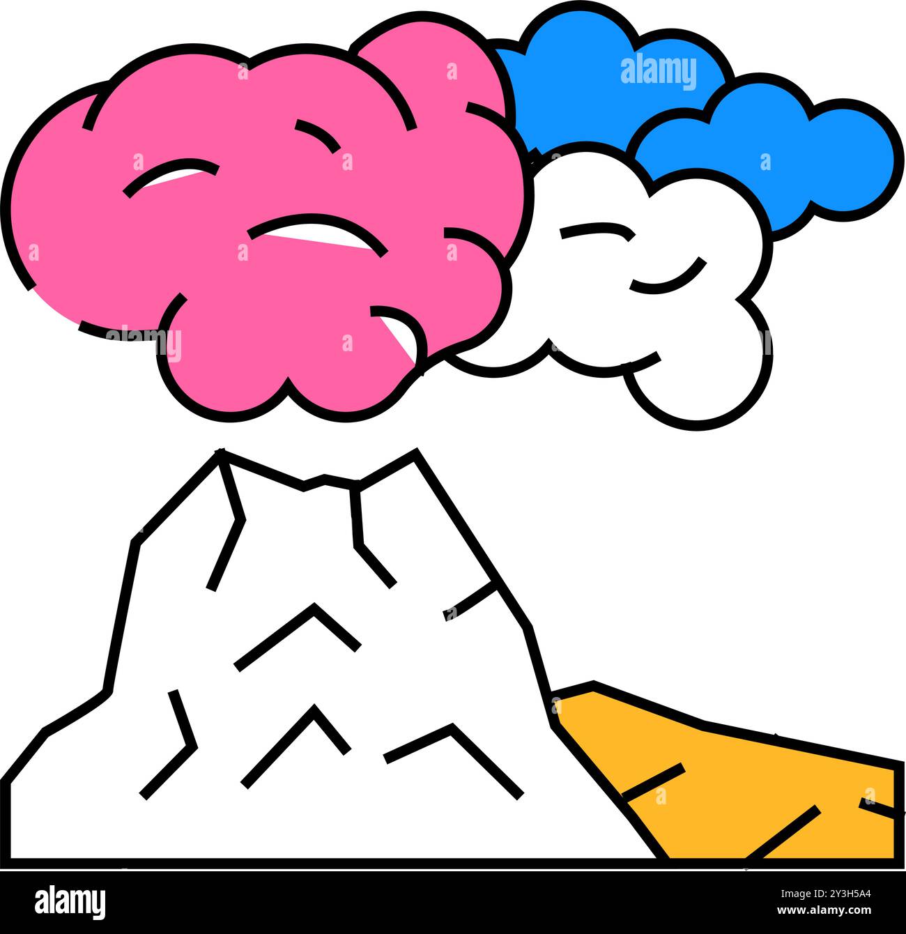 peleus type eruption icon color illustration Stock Vector Image & Art ...