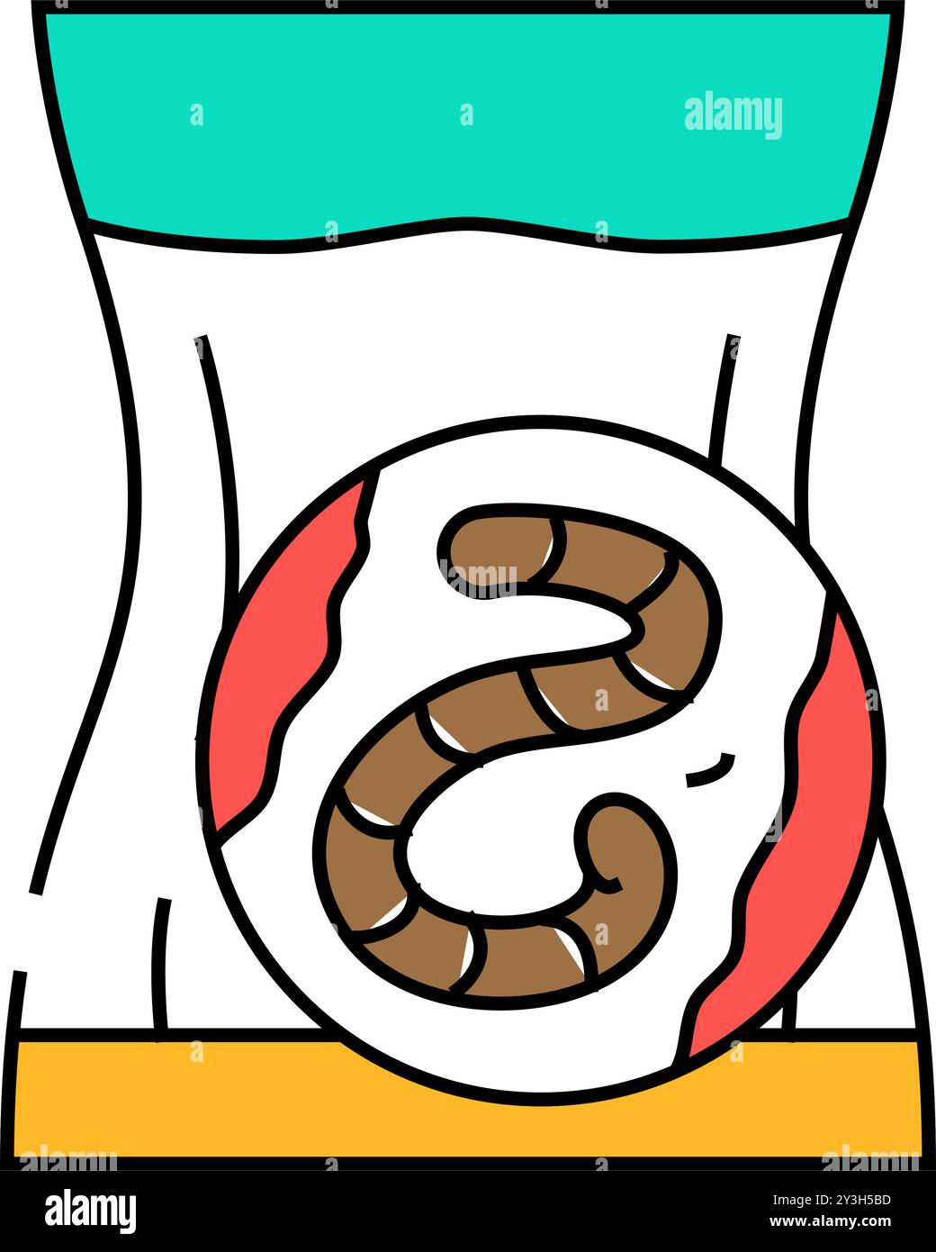 parasites in stomach icon color illustration Stock Vector Image & Art ...