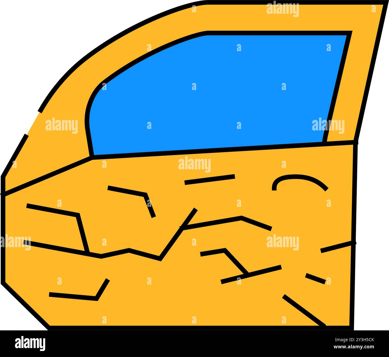 car door damaged paint icon color illustration Stock Vector Image & Art ...