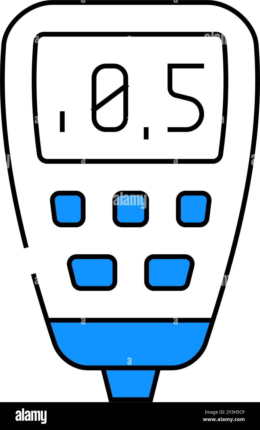 thickness gauge device icon color illustration Stock Vector Image & Art ...