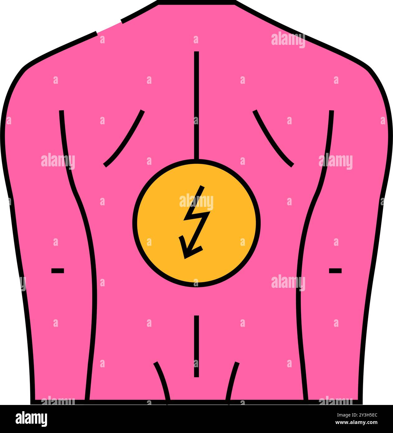 backache sick icon color illustration Stock Vector Image & Art - Alamy