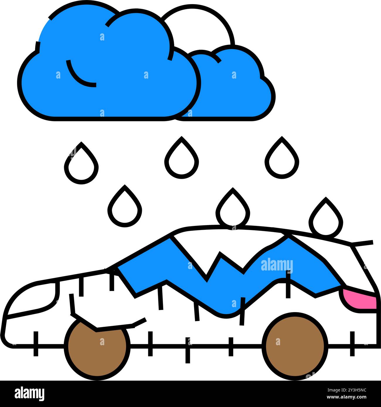 freezing rain disaster icon color illustration Stock Vector Image & Art ...