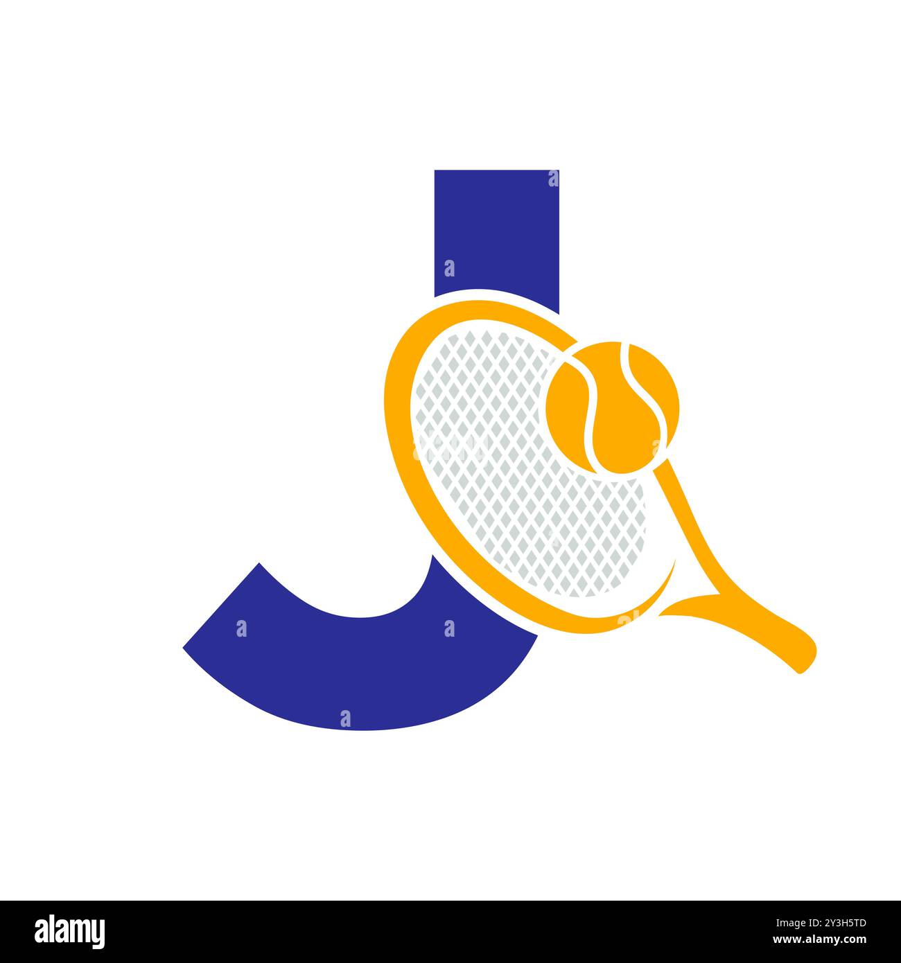 Letter J Tennis Logo. Paddle Symbol Vector Template Stock Vector Image ...