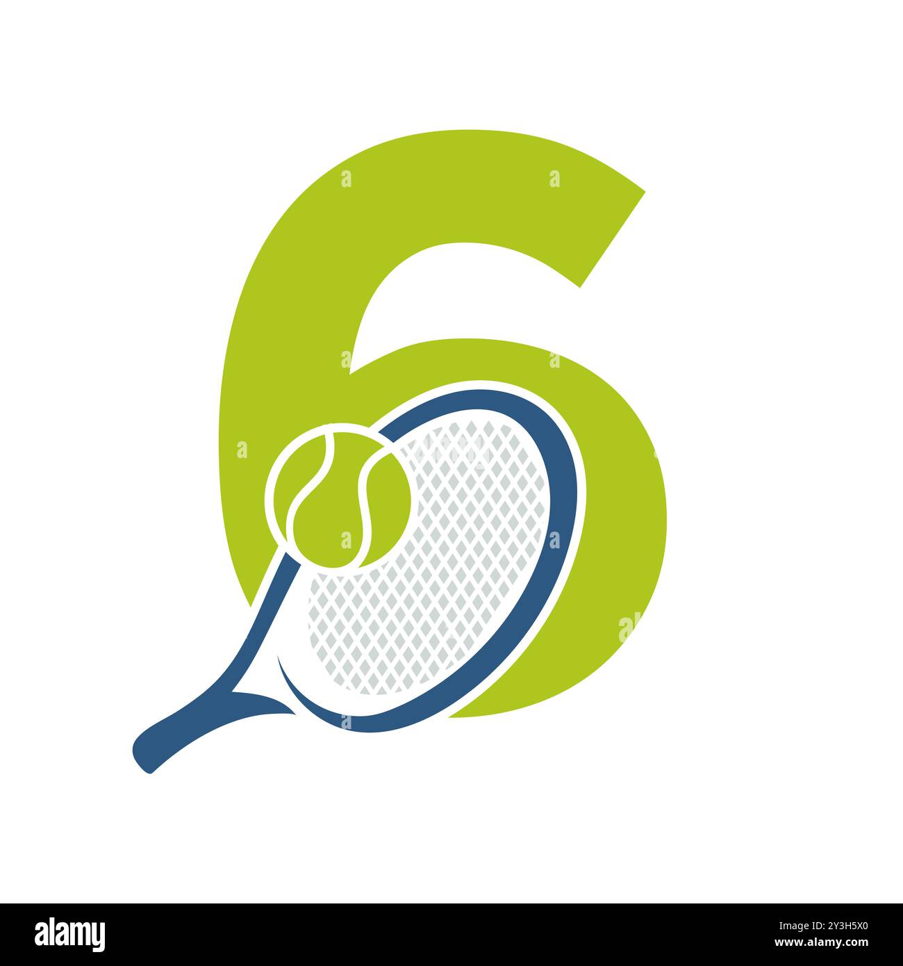 Letter 6 Tennis Logo. Paddle Symbol Vector Template Stock Vector Image ...