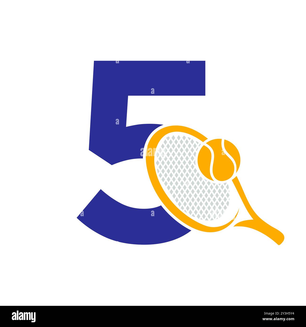 Letter 5 Tennis Logo. Paddle Symbol Vector Template Stock Vector Image ...