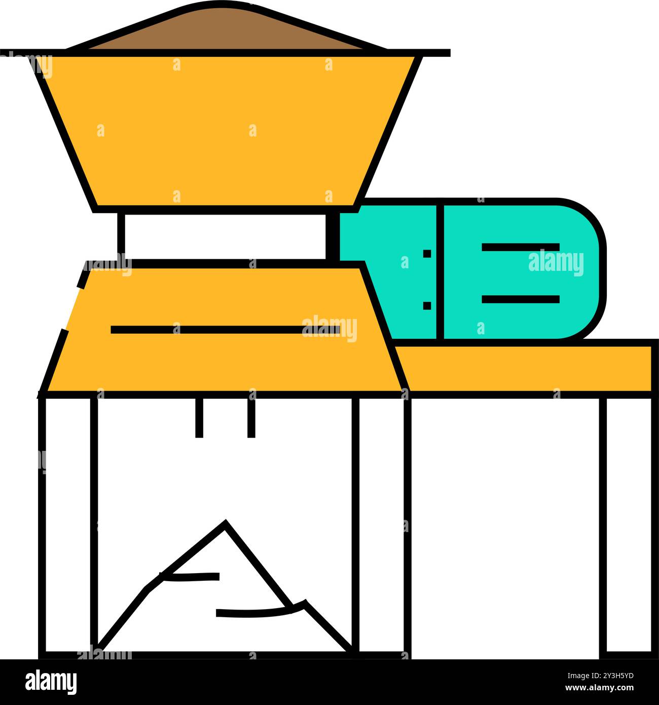 household waste shredder icon color illustration Stock Vector Image ...
