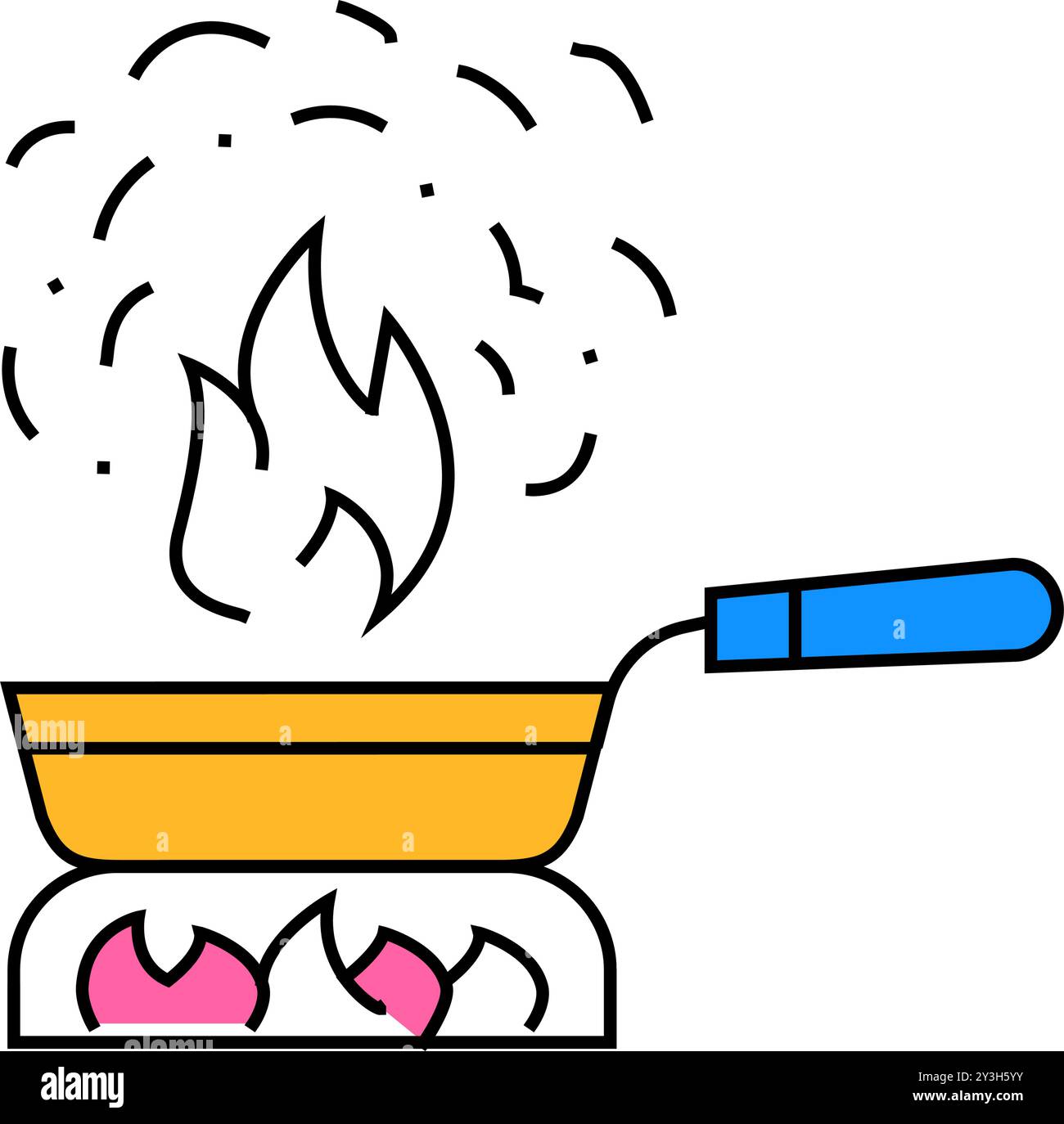 burnt food icon color illustration Stock Vector Image & Art - Alamy