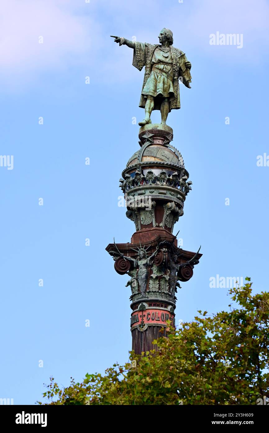 The 60m/197 feet tall bronze statue Christopher Columbus Monument ...