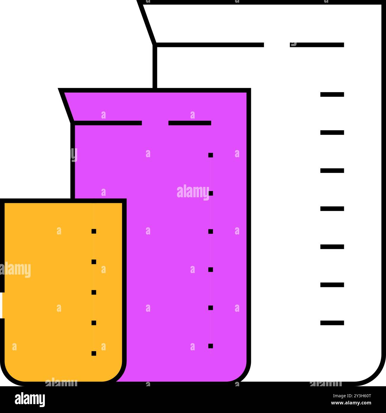 measuring cups for mixing bartender icon color illustration Stock ...