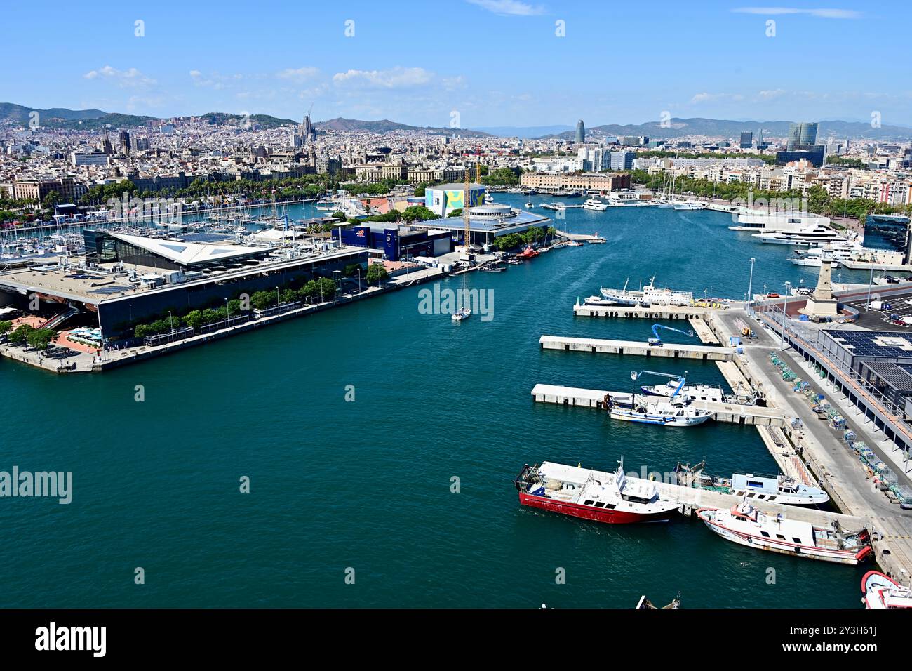 The views from the Port Vell Aerial Tramway during the Louis Vuitton ...