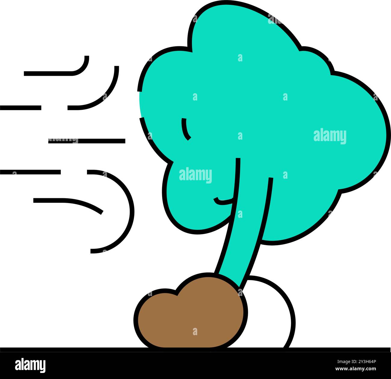 wind disaster icon color illustration Stock Vector Image & Art - Alamy