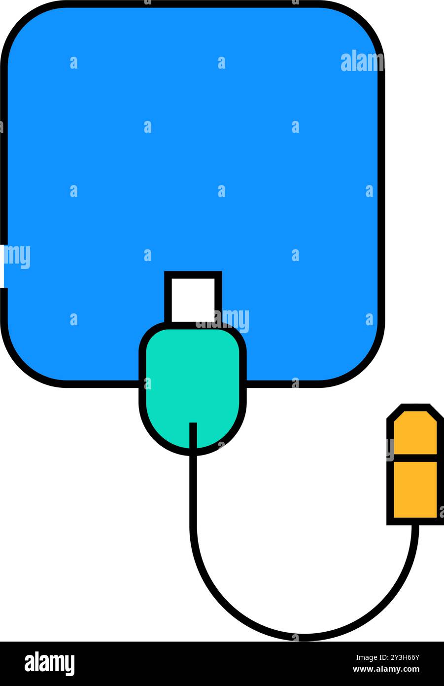 electrode of stimulator icon color illustration Stock Vector Image ...