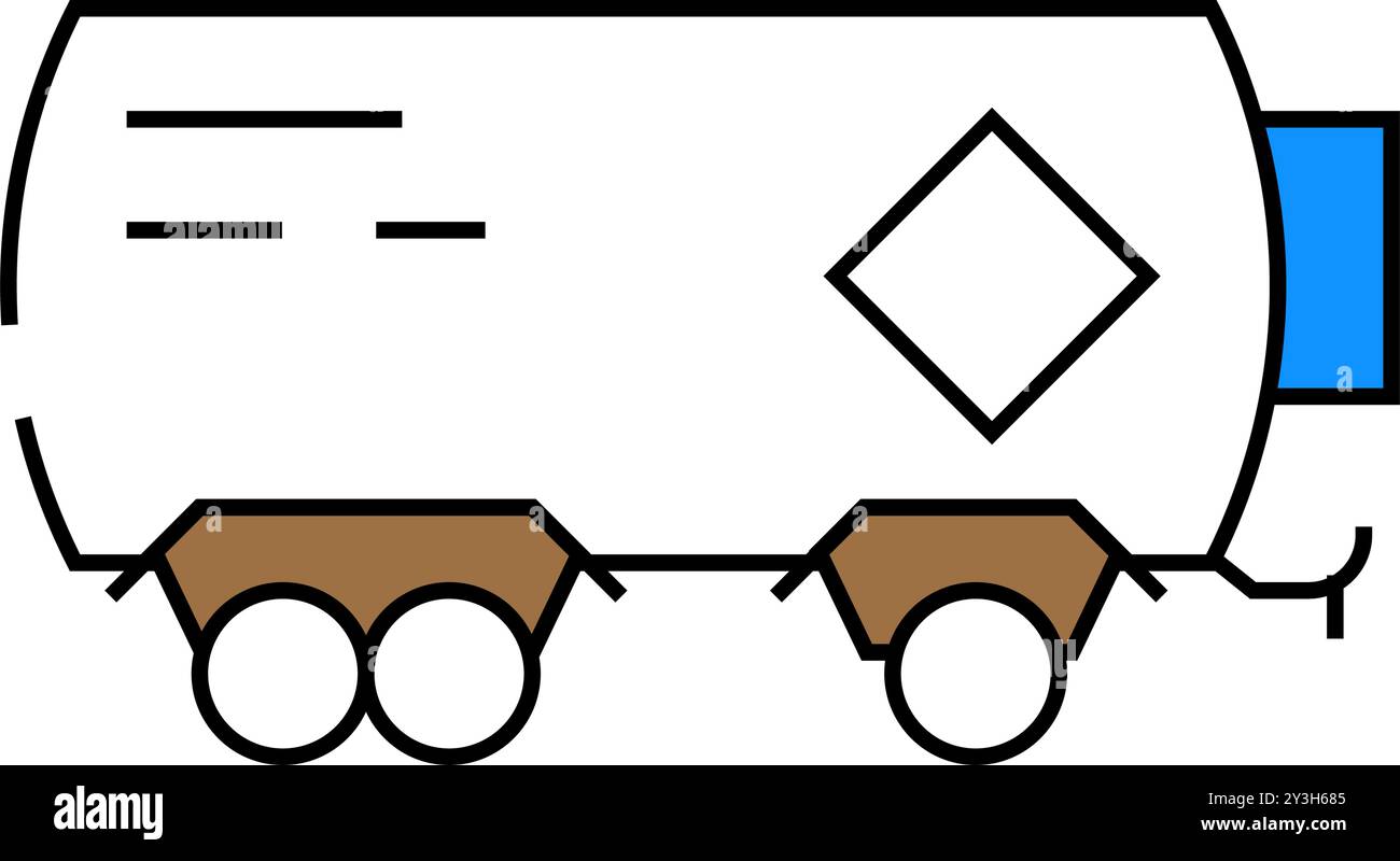 transportation biogas tank icon color illustration Stock Vector Image ...