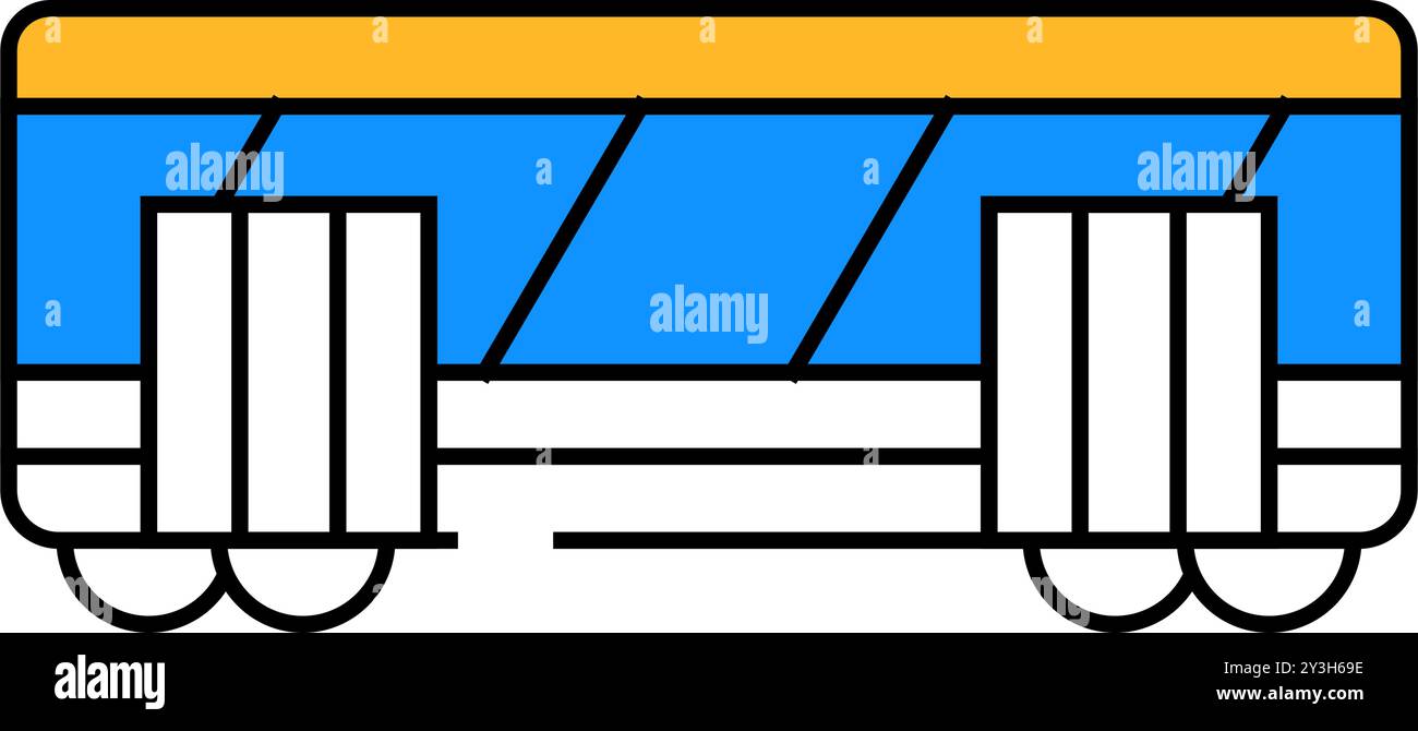 railway carriage icon color illustration Stock Vector Image & Art - Alamy