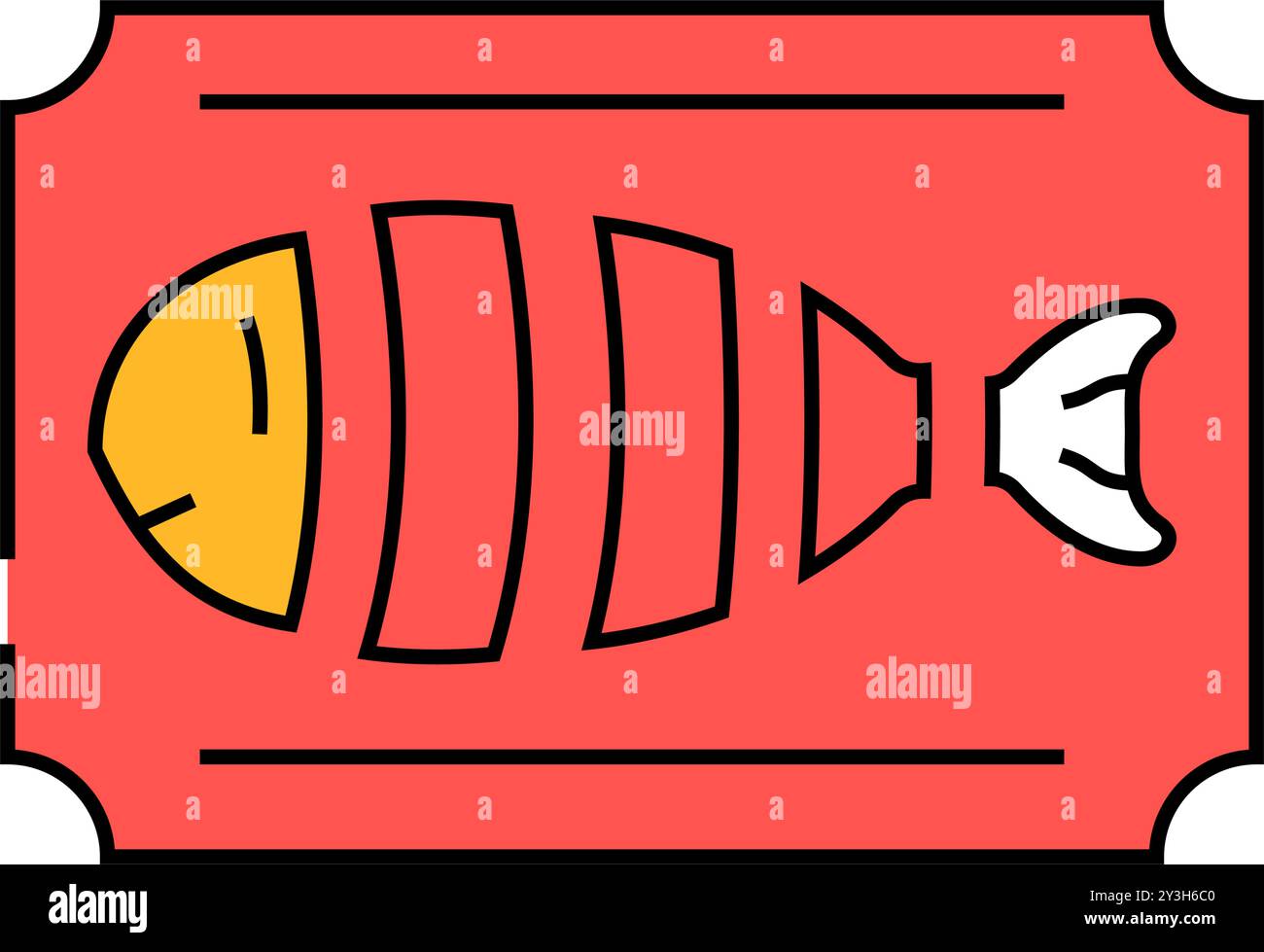 cut fish icon color illustration Stock Vector Image & Art - Alamy