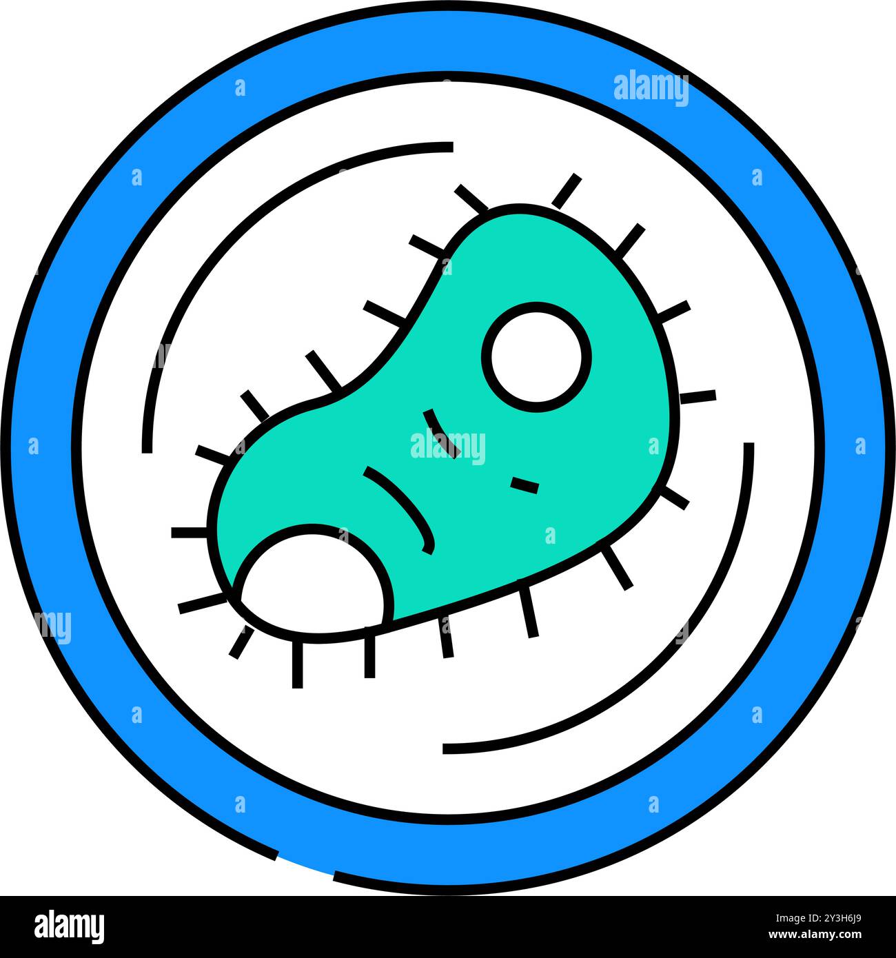 bacteria virus fear icon color illustration Stock Vector Image & Art ...