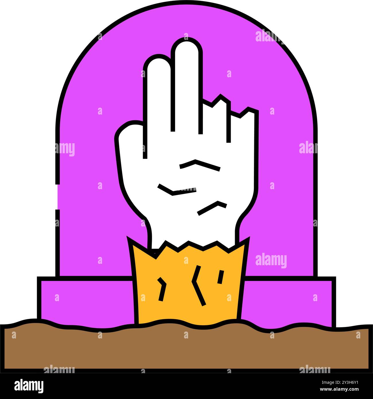 zombie fear icon color illustration Stock Vector Image & Art - Alamy