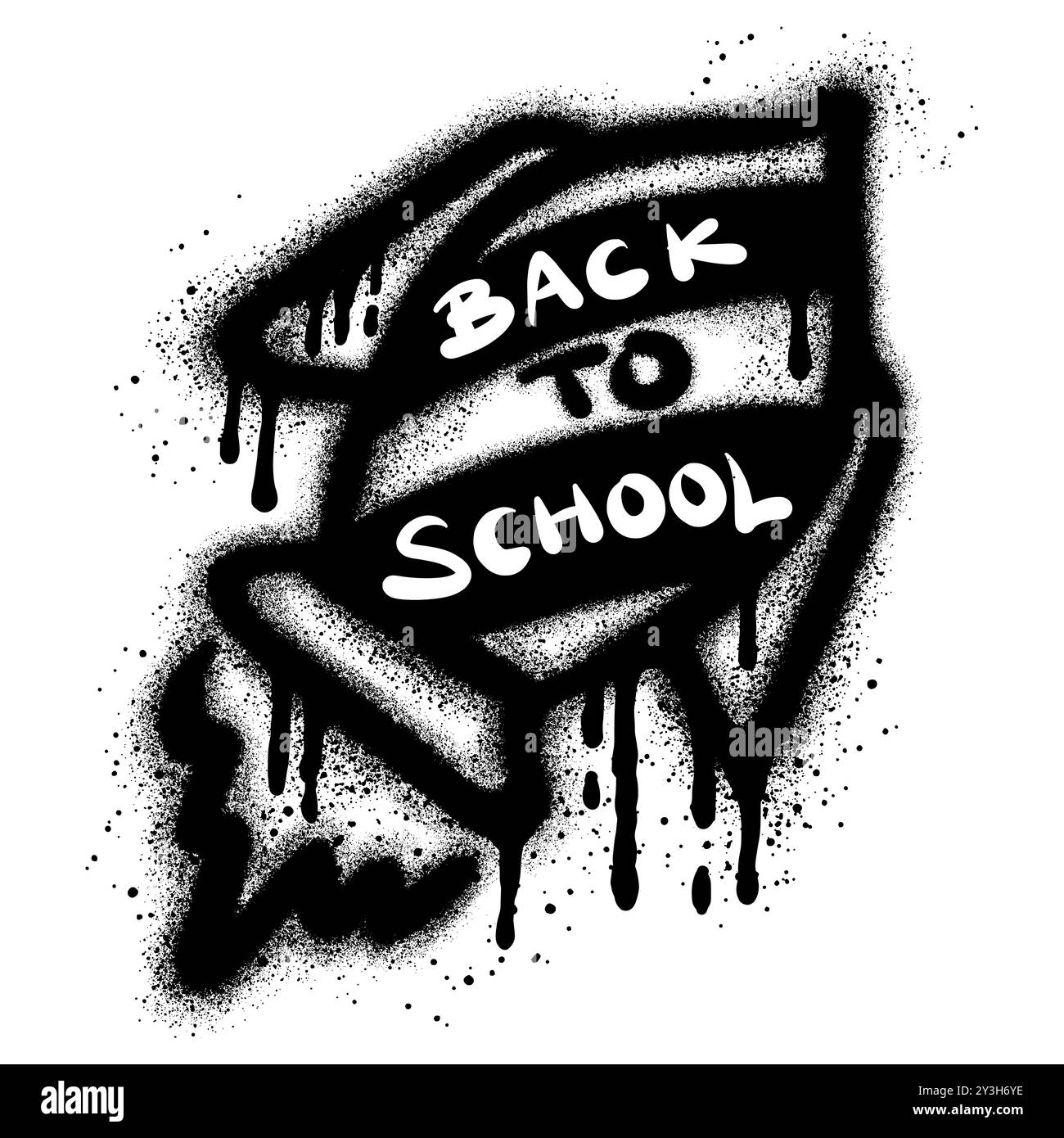 Education back school kids cartoon Black and White Stock Photos ...
