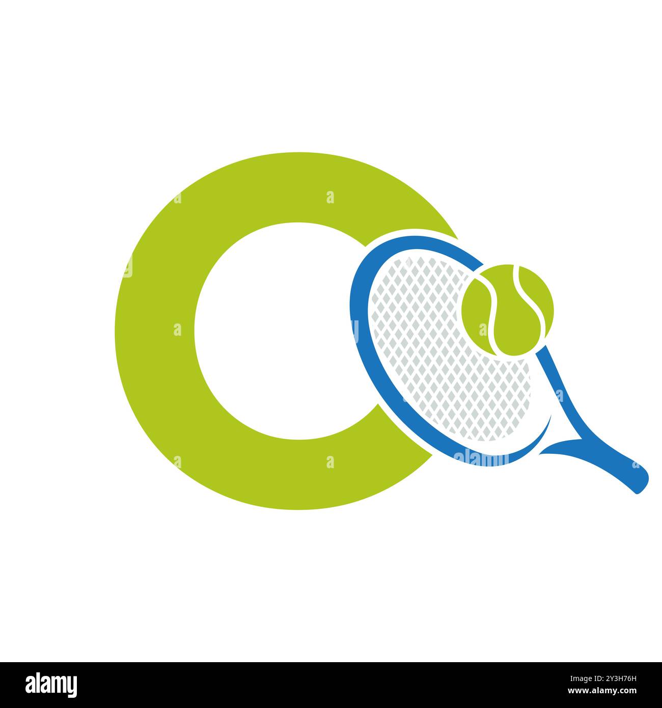 Letter O Tennis Logo. Paddle Symbol Vector Template Stock Vector Image ...