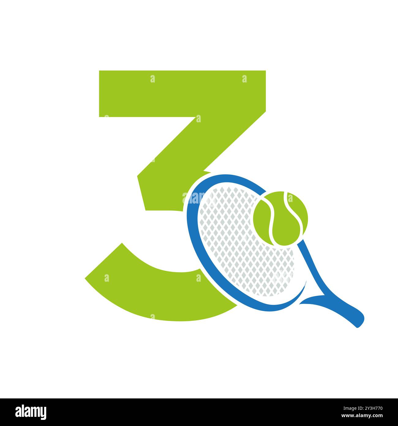 Letter 3 Tennis Logo. Paddle Symbol Vector Template Stock Vector Image ...
