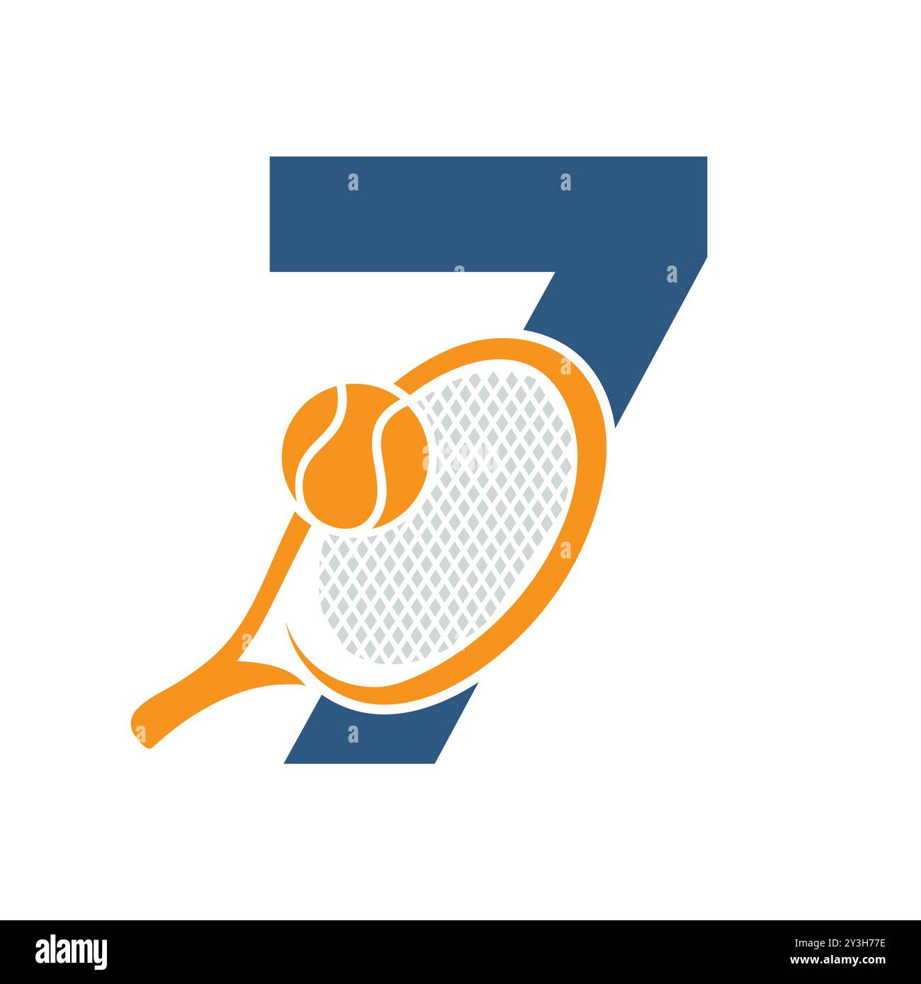 Letter 7 Tennis Logo. Paddle Symbol Vector Template Stock Vector Image ...