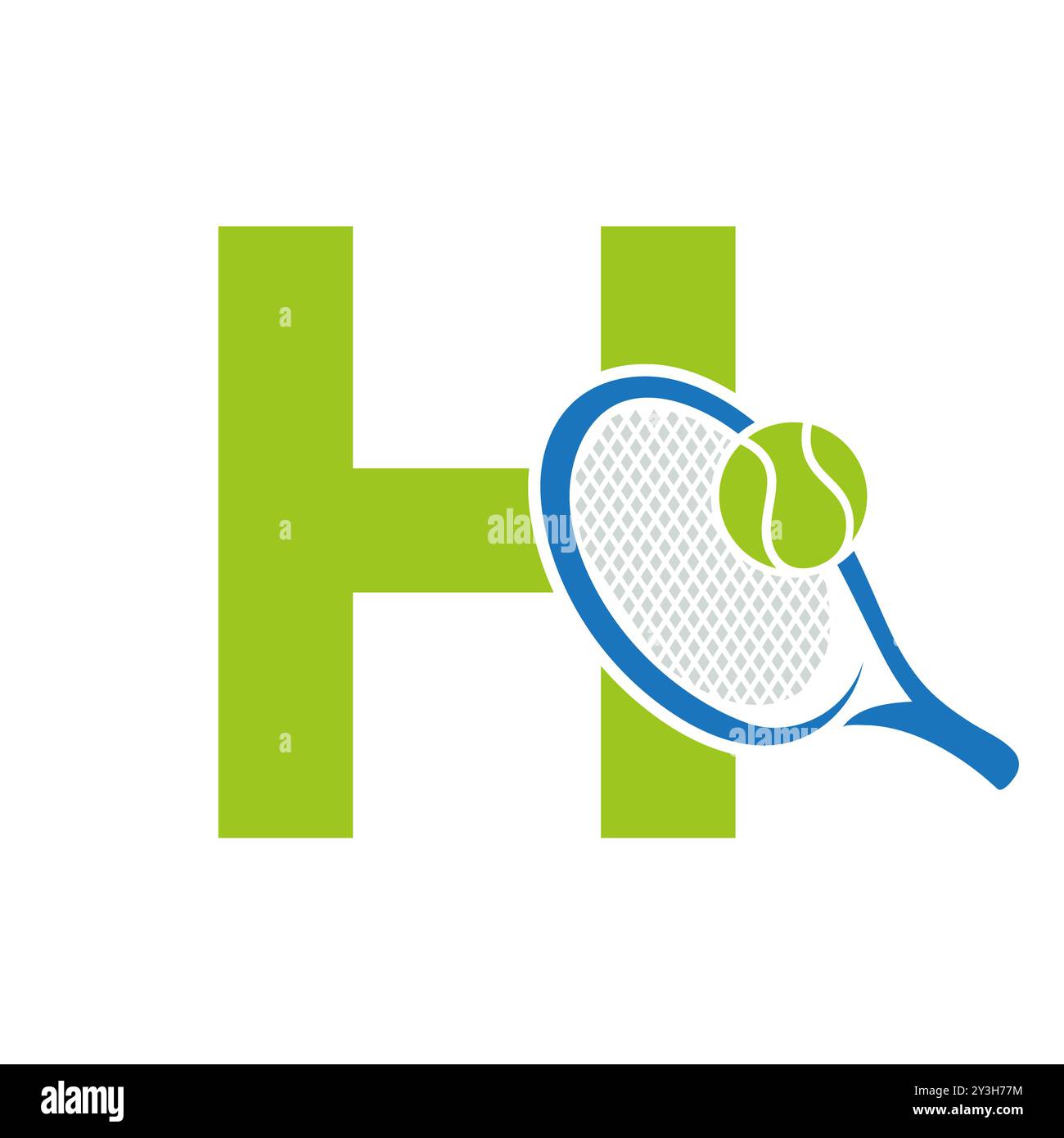 Letter H Tennis Logo. Paddle Symbol Vector Template Stock Vector Image ...