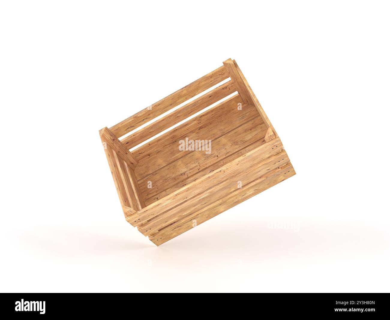 Wooden crate on a white background. 3d illustration Stock Photo - Alamy