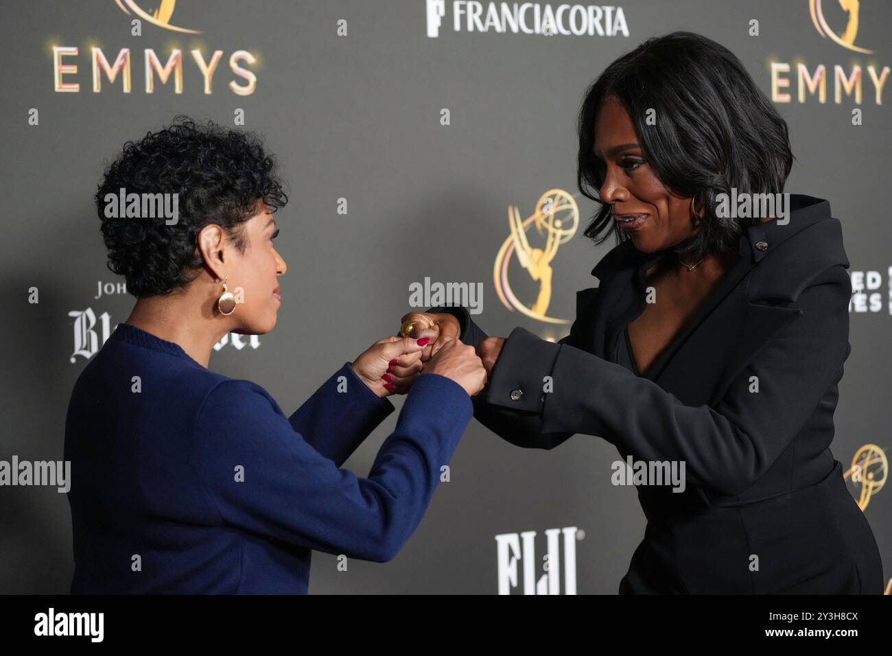 Liza Colón-Zayas, from left, and Sheryl Lee Ralph attend the 76th Emmy ...