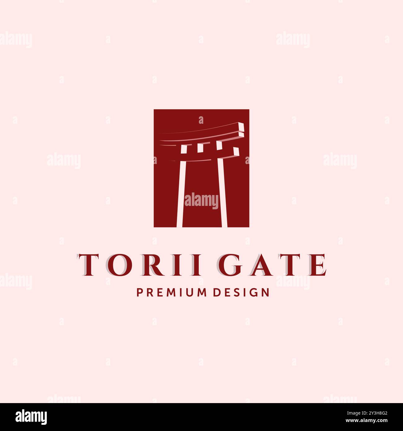 Torii or Japanese Traditional Gate Logo Vector Illustration Design ...