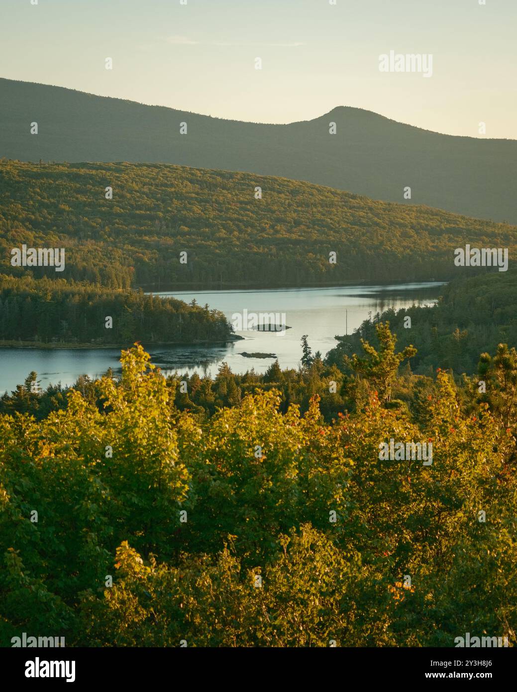 View of North-South Lake from Sunset Rock in the Catskill Mountains ...