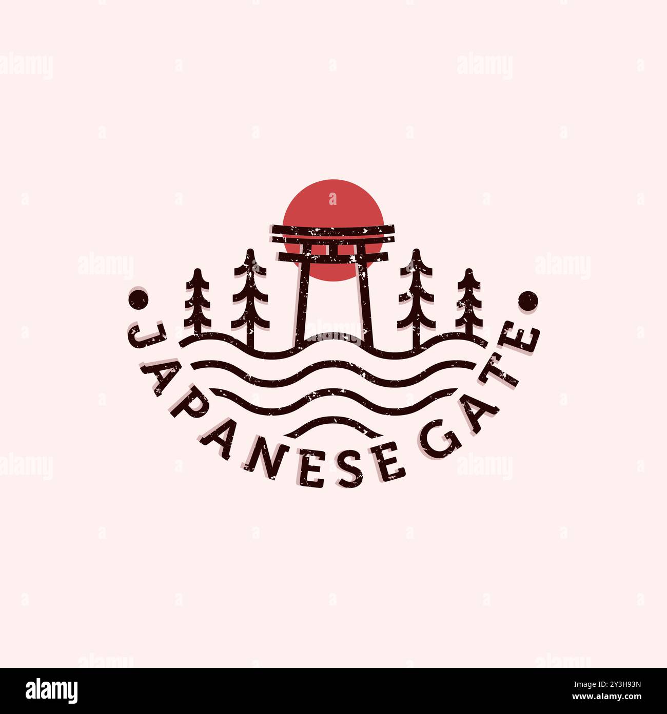 Torii or Japanese Traditional Gate Logo Vector Illustration Design ...