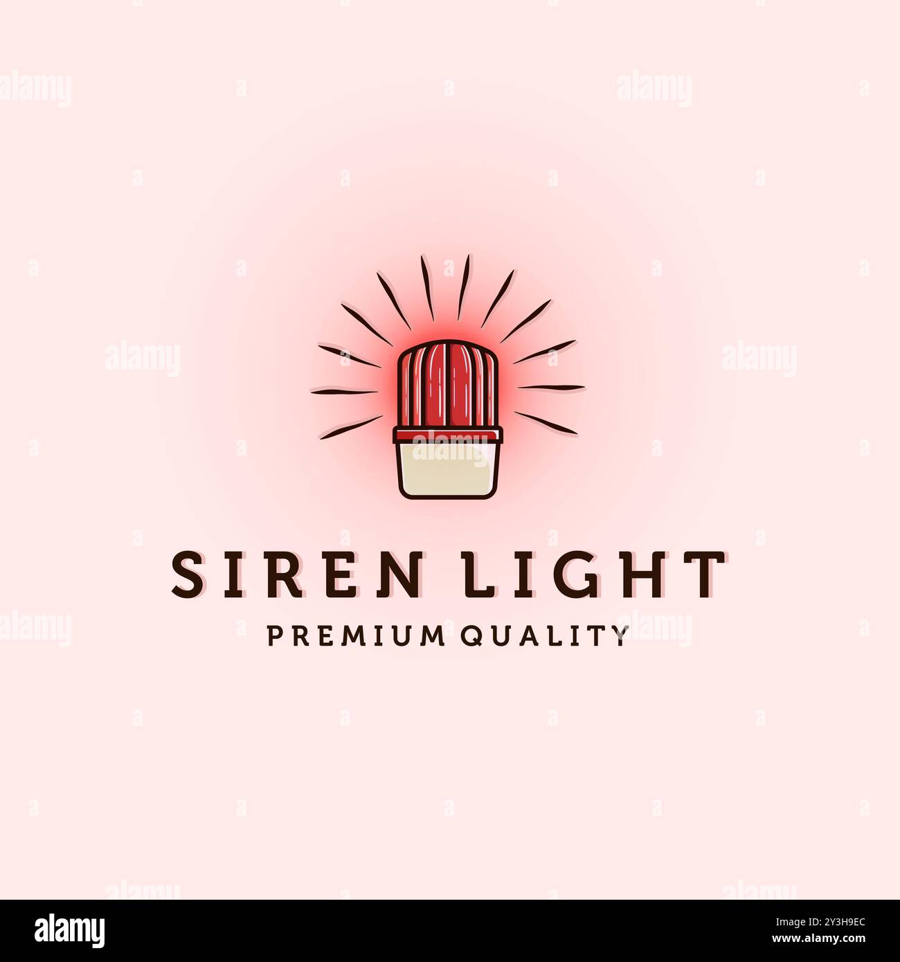 Siren Light or Police Light Logo Vector Illustration Design. Red ...